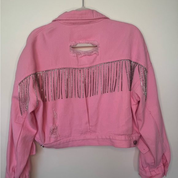 Jackets & Coats | Pink Fringe Jacket | Poshmark
